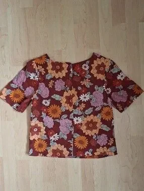 Modcloth | Tops | Modcloth X Princess Highway Retro Floral Boxy Cut ...